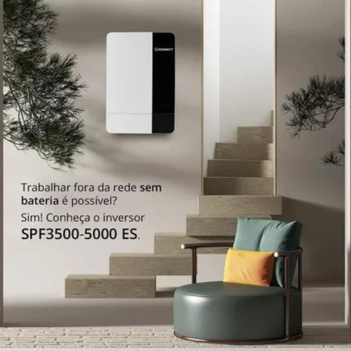 Kit Energia Solar Hibrido Off Grid 3000w Growatt + Bateria Freedom ...